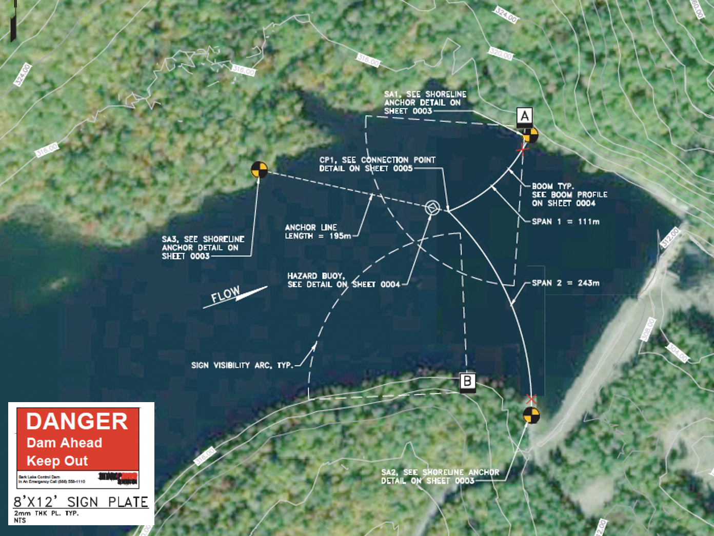 Engineered Debris Boom Layout by Worthington for Dam Safety and debris ...